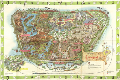 Vintage Disneyland Tickets: Disneyland Wall Map 1964 and a Bonus